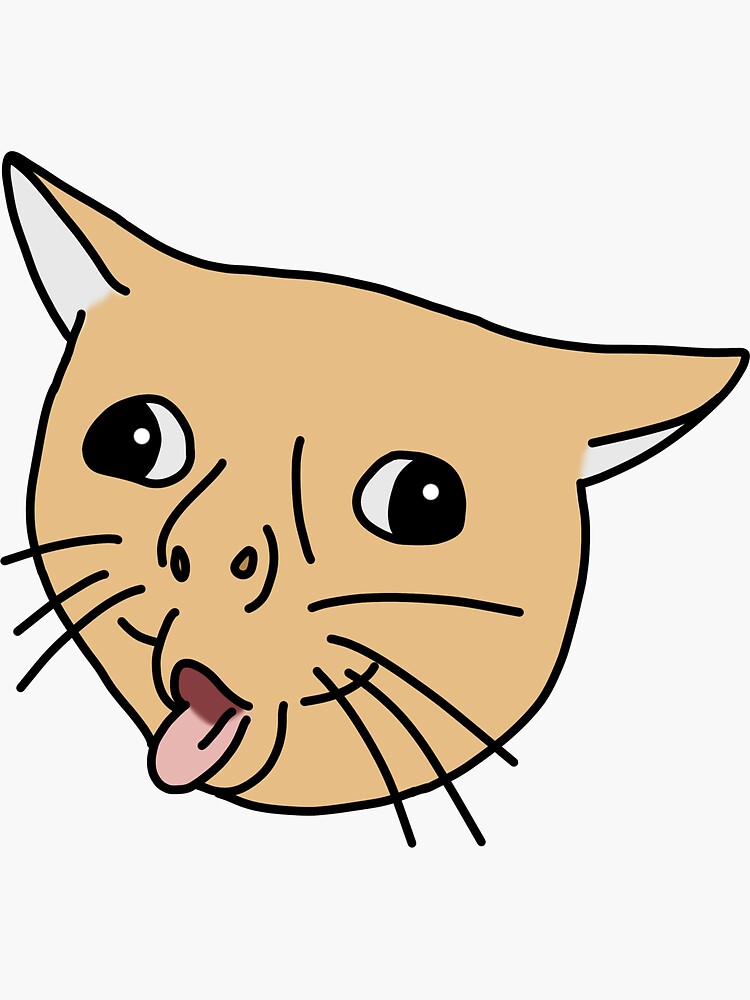 Pegatina «Diseño de meme de gato tosiendo» de jerobyl | Redbubble