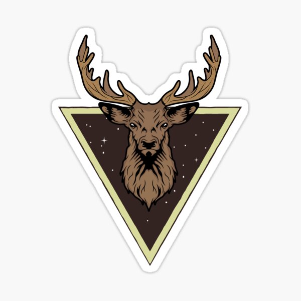 "Retro Deer Head" Sticker for Sale by EverythingKawai | Redbubble