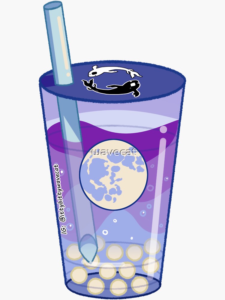 "Yue Boba Tea - Ube/Taro" Sticker for Sale by wavecat | Redbubble