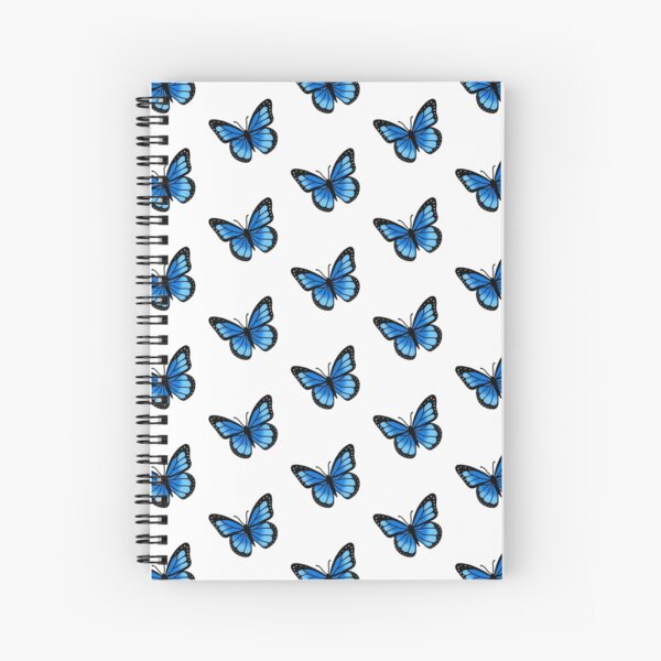 "Blue Butterfly" Spiral Notebook by littlemandyart | Redbubble