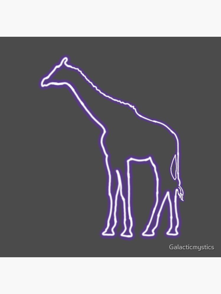 "Neon Giraffe, Purple" Poster by Galacticmystics | Redbubble