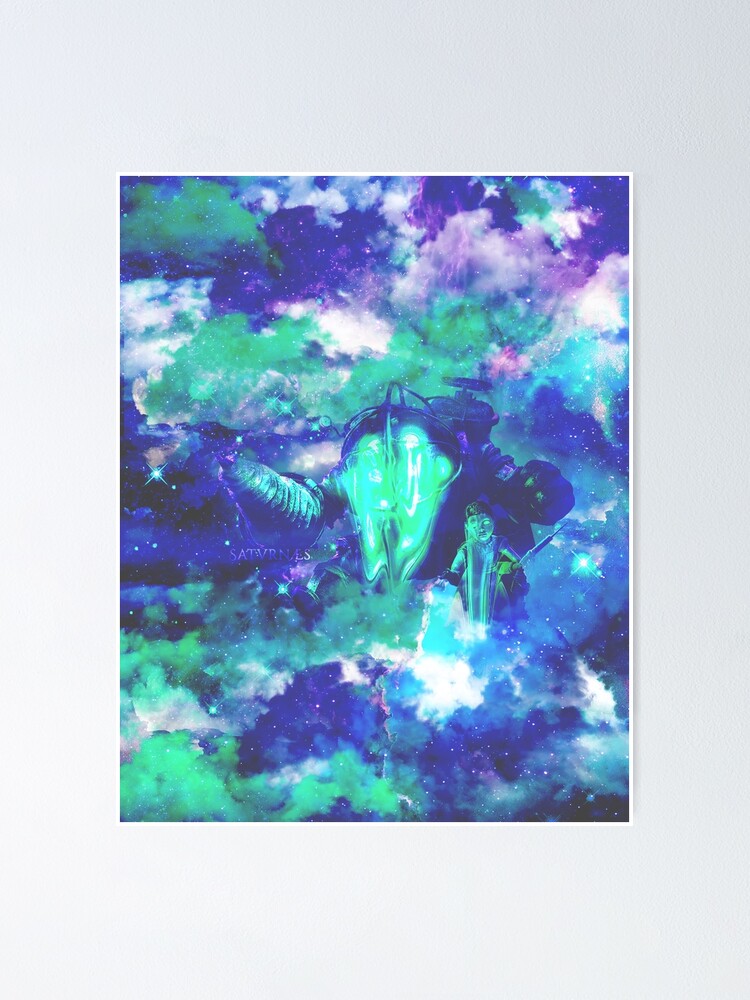 "Bioshock NEON - Big Daddy and Little Sister " Poster for Sale by ...