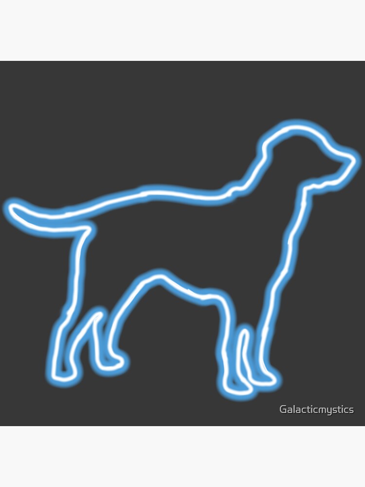 "Neon Labrador, Turquoise" Sticker for Sale by Galacticmystics | Redbubble