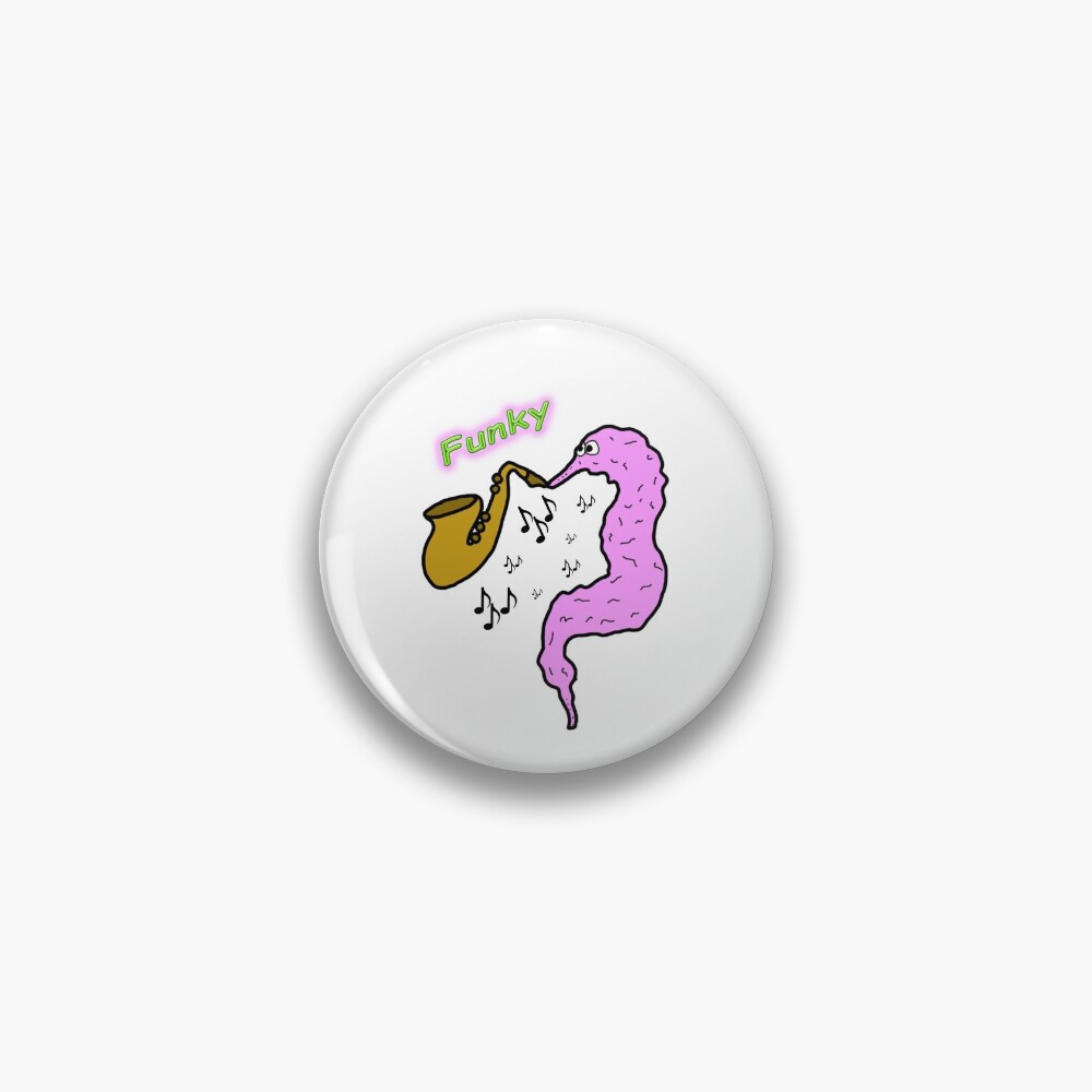 ""funky" Worm on a String" Pin by ascragglet | Redbubble
