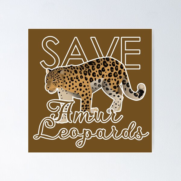 "Save Amur leopards animal design to raise awareness on extinction ...