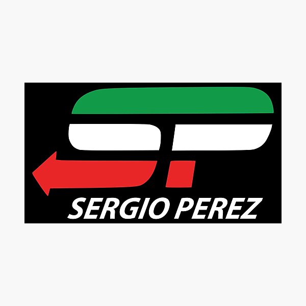 "Sergio Perez Logo Formula 1 Motorsports Racing" Photographic Print for ...