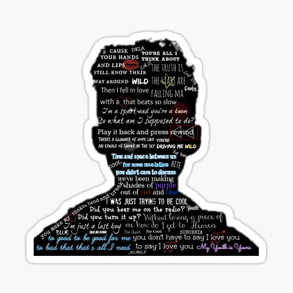 "Troye Sivan lyric compliation" Sticker by missmacdomo | Redbubble
