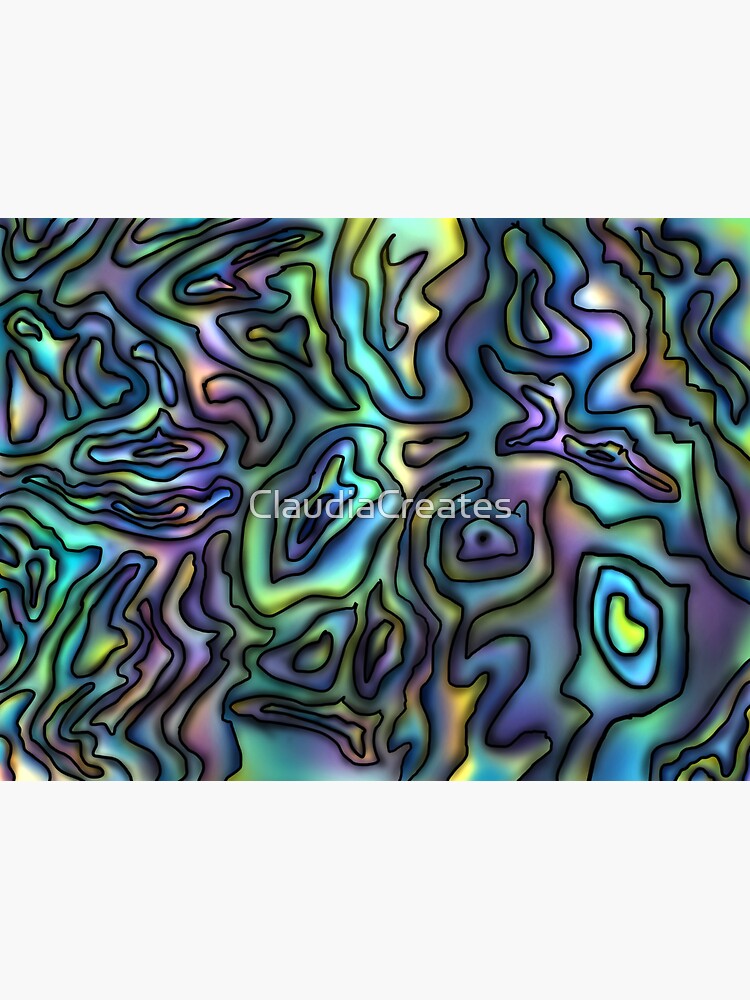 "Paua shell / Abalone shell pattern" Sticker for Sale by ClaudiaCreates ...