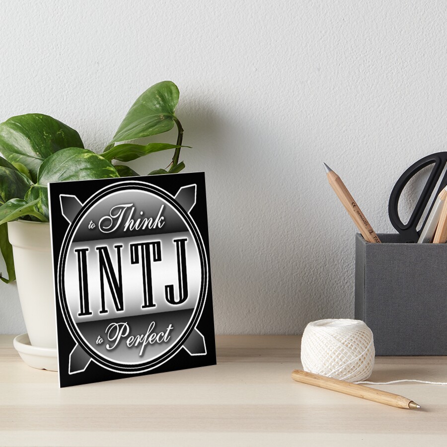 "INTJ ( introvert, intuitive, thinking, judging ) MBTI type brand logo ...