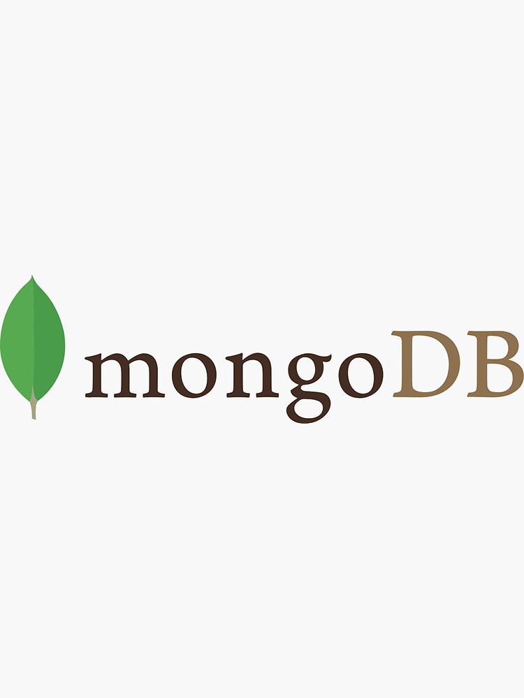 "mongodb nosql programming logo" Sticker for Sale by developerfriday ...
