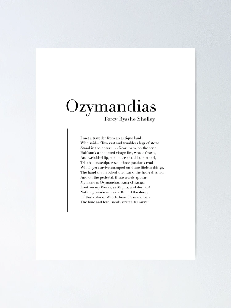 Ozymandias Percy Bysshe Shelley Ozymandias By Percy Bysshe Shelley