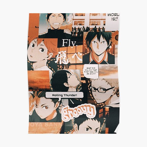 "Karasuno Aesthetic Collage" Poster by narcocynic | Redbubble