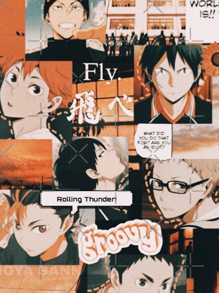 "Karasuno Aesthetic Collage" Sticker for Sale by narcocynic | Redbubble