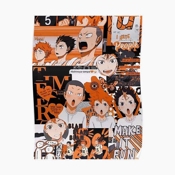 "Karasuno Aesthetic Collage" Poster for Sale by narcocynic | Redbubble