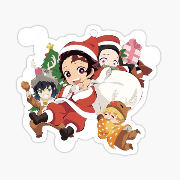 "Merry Christmas // kny" Sticker for Sale by bluevea | Redbubble