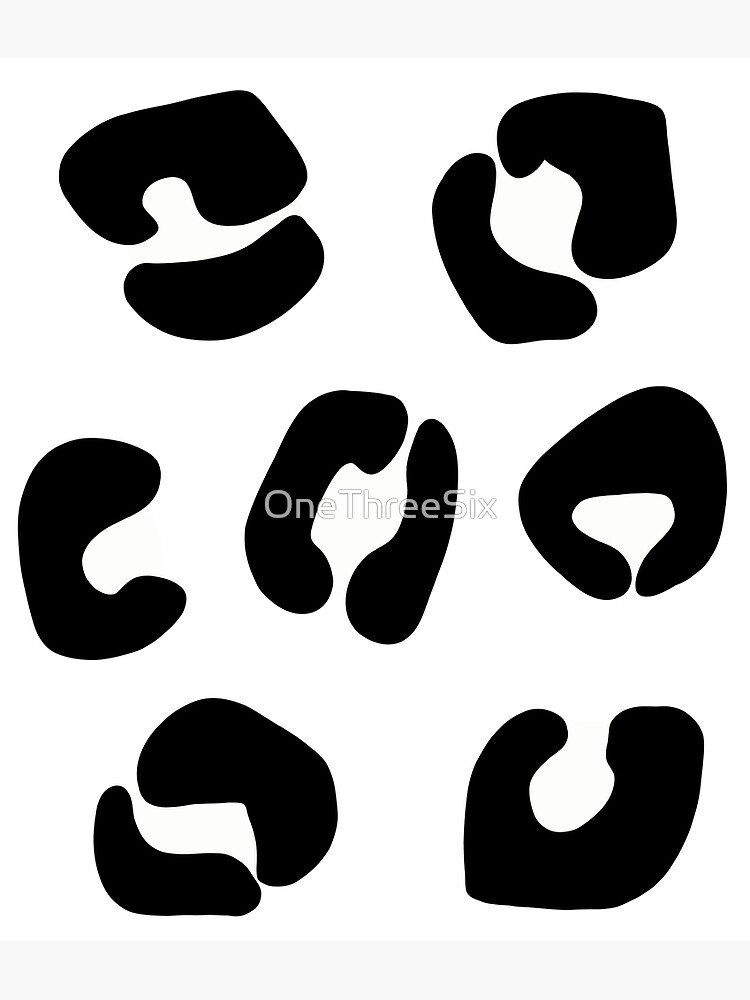 "Large, Monochrome, Leopard Spots Pack" Poster by OneThreeSix | Redbubble