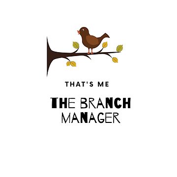 "Funny Branch Manager " Sticker for Sale by PA QJ | Redbubble