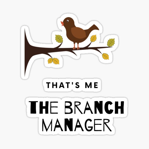 "Funny Branch Manager " Sticker for Sale by PA QJ | Redbubble