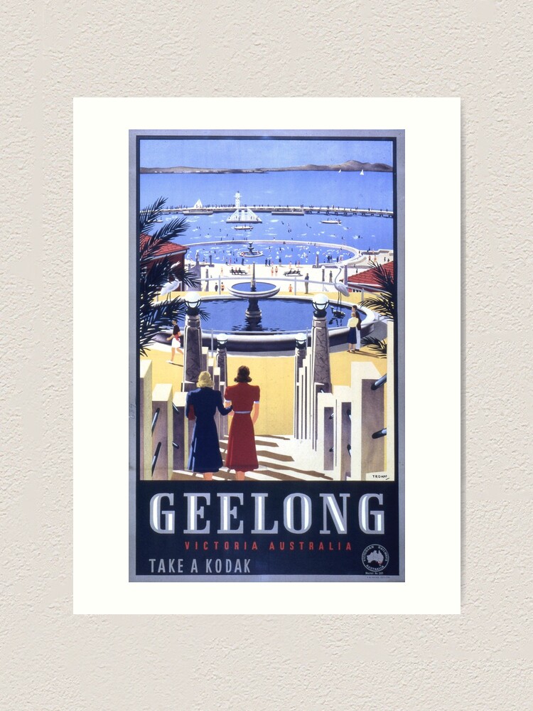 "Vintage Geelong poster" Art Print for Sale by heymate | Redbubble