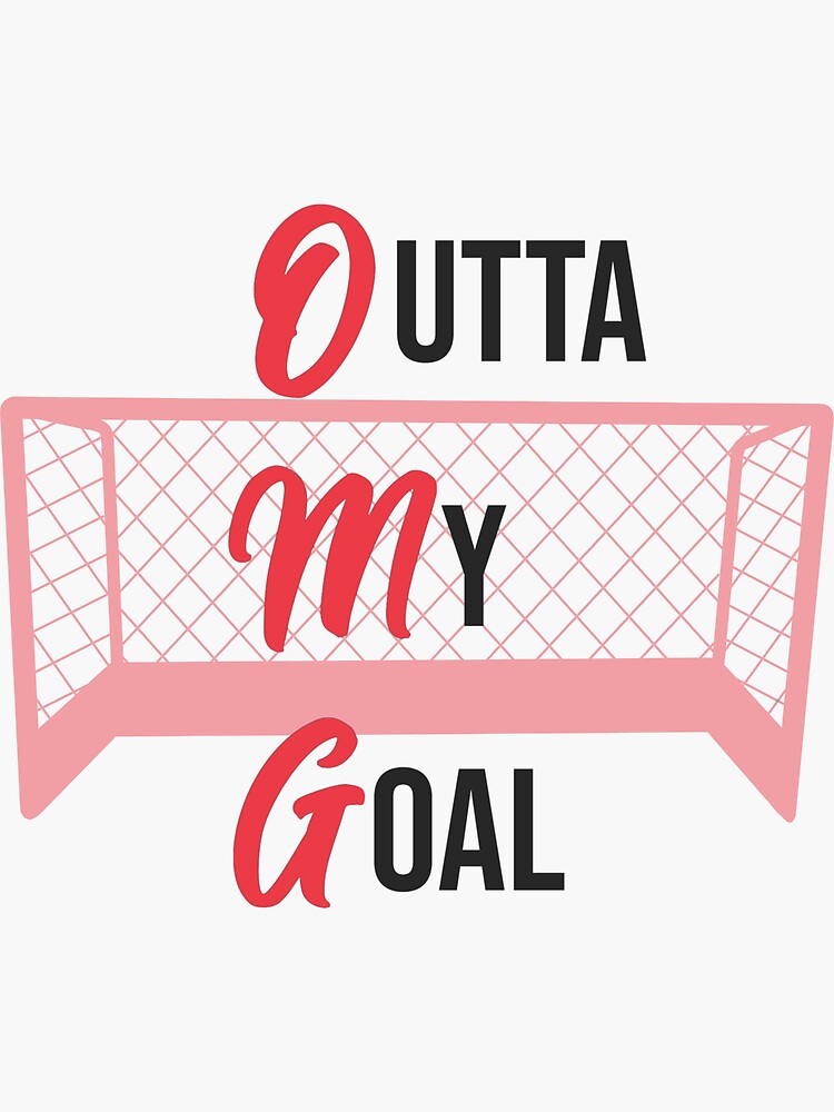 "OMG - Outta My Goal Hockey Goalkeeper Red" Sticker for Sale by ...