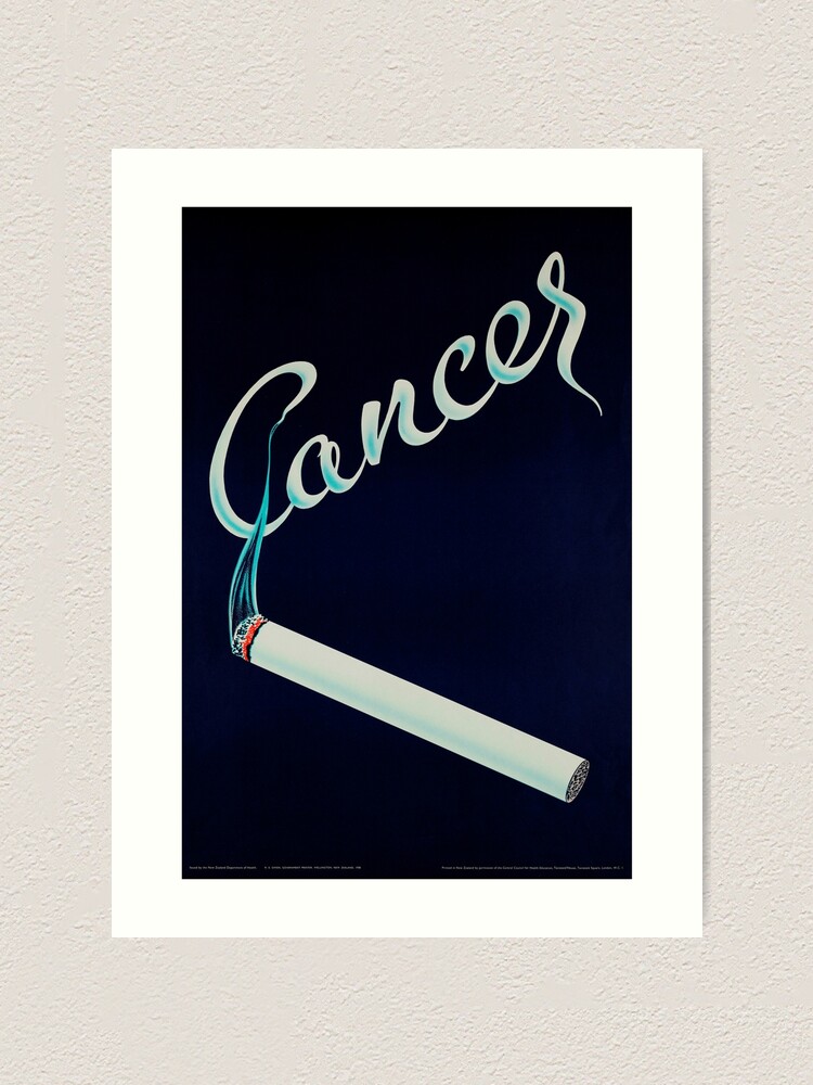 "Smoking cancer poster" Art Print by heymate | Redbubble