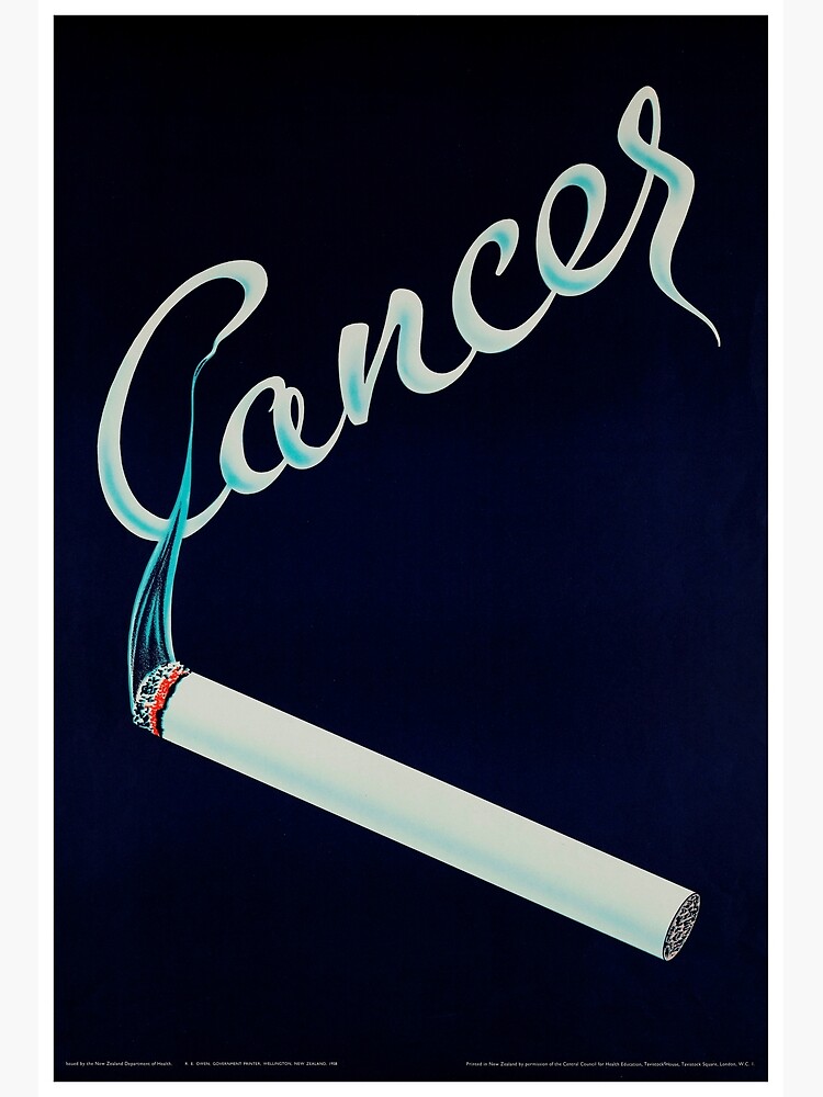 "Smoking cancer poster" Art Print by heymate | Redbubble