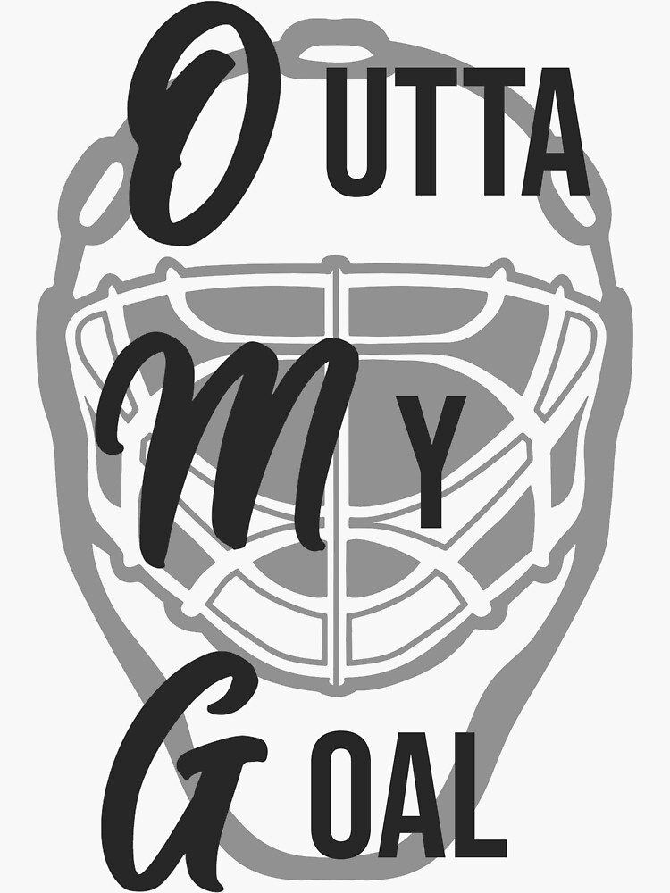 "OMG - Outta My Goal Hockey Goalkeeper Black" Sticker for Sale by ...