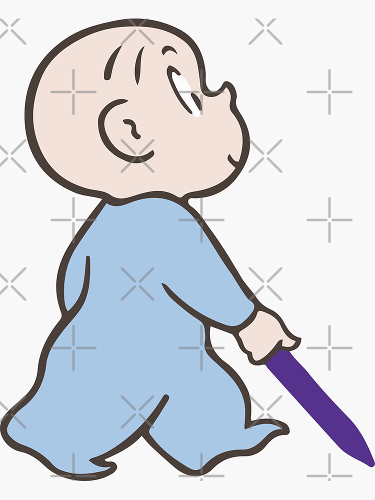 "Harold and the purple crayon" Sticker for Sale by Ak1storE | Redbubble
