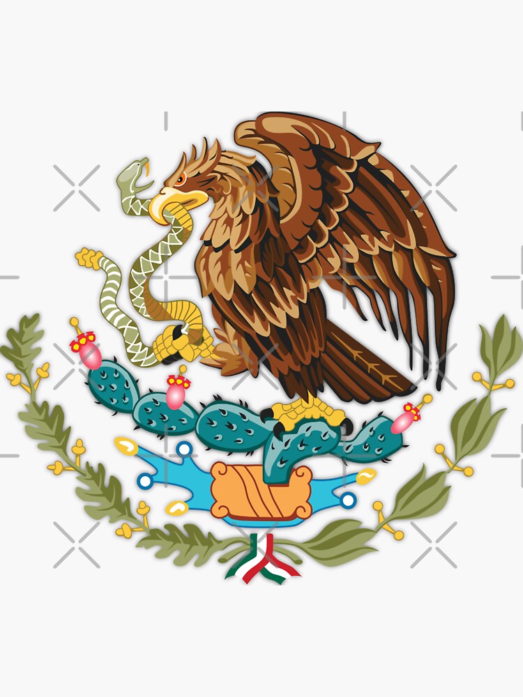 "Mexico flag shield" Sticker by CarlosC1976 | Redbubble