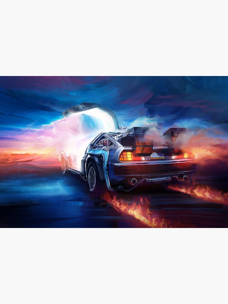 "Back to the Future Delorean Time Machine" Sticker for Sale by ...