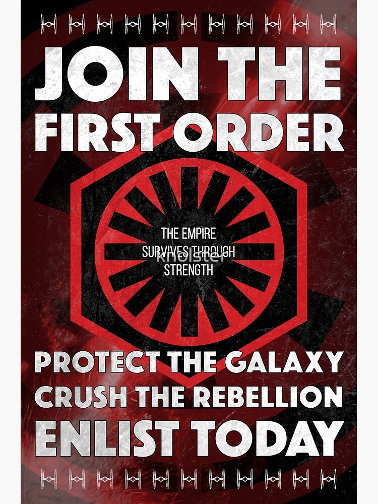 "First Order Recruitment Poster" Photographic Print by knolster | Redbubble
