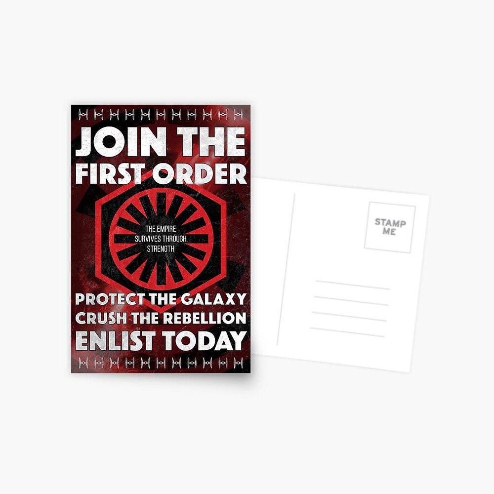 "First Order Recruitment Poster" Postcard for Sale by knolster | Redbubble