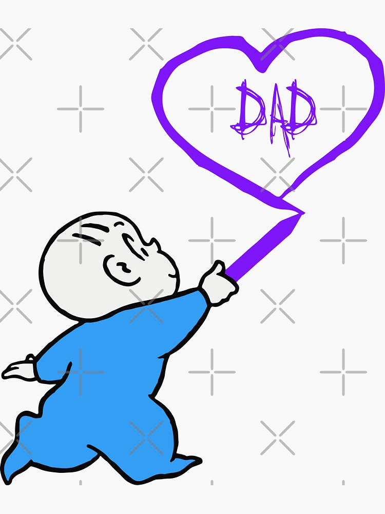 "Harold writing dad" Sticker for Sale by Ak1storE | Redbubble