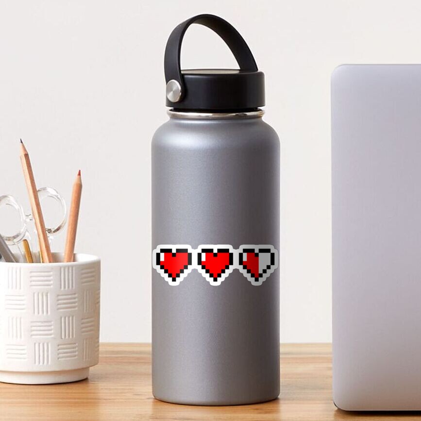 "8-Bit Heart Container" Sticker for Sale by TYPGRAPHY | Redbubble