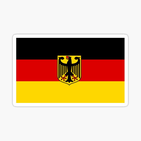 "Flag of Germany - German Flag" Sticker for Sale by ArgosDesigns ...