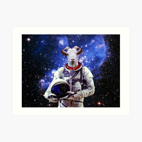 "Goat Astronaut In Space" Art Print by Doge21 | Redbubble
