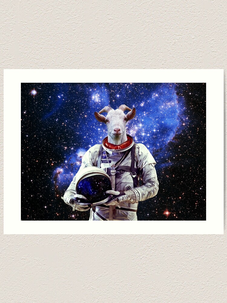 "Goat Astronaut In Space" Art Print by Doge21 | Redbubble