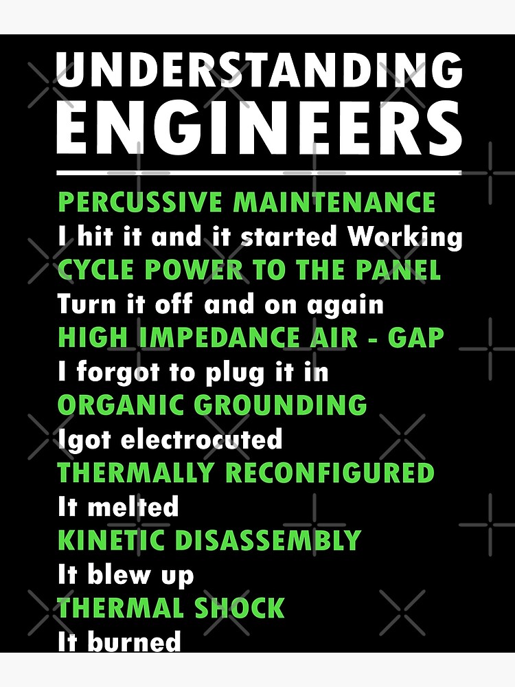 "Understanding Engineers solving problems " Poster for Sale by adam07 | Redbubble