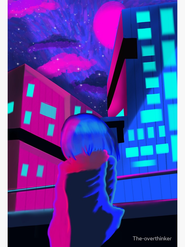 "neon atmosphere" Sticker for Sale by The-overthinker | Redbubble