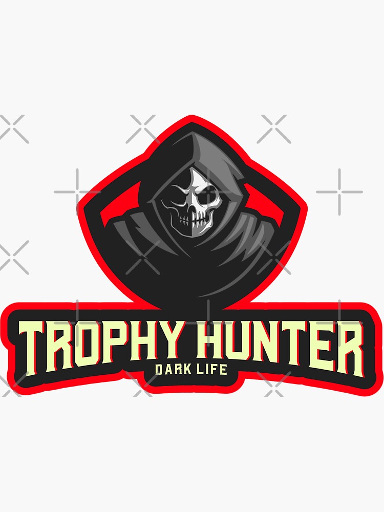 "BIKER TROPHY HUNTER" Sticker by Teesite | Redbubble