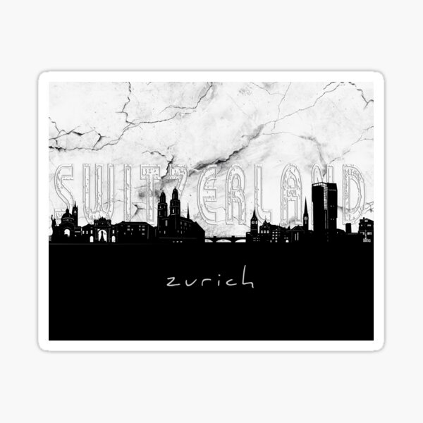 "zurich skyline marble" Sticker for Sale by BekimART2 | Redbubble