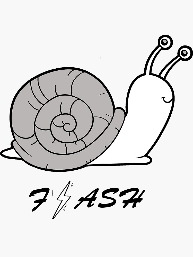 "Flash the snail" Sticker for Sale by aquariusdesign | Redbubble