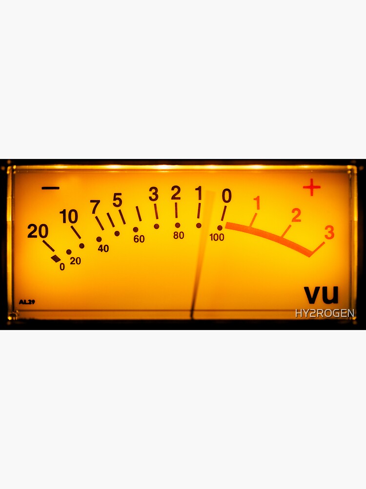 "VU Meter" Sticker for Sale by HY2ROGEN | Redbubble