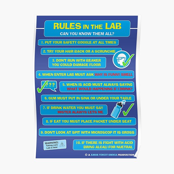 "Lab Rules Poster" Poster for Sale by mbalax | Redbubble