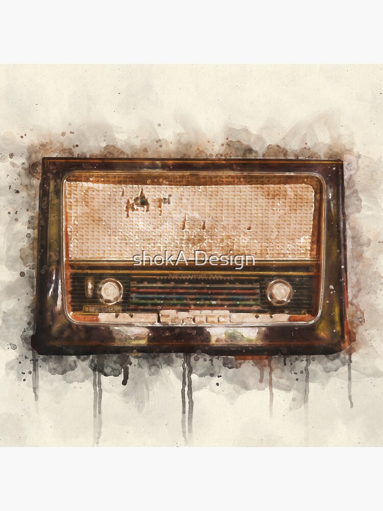 "Antique Vintage Radio" Sticker by Ashokanim111 | Redbubble