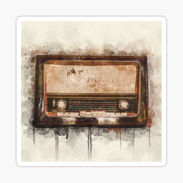 "Antique Vintage Radio" Sticker by Ashokanim111 | Redbubble