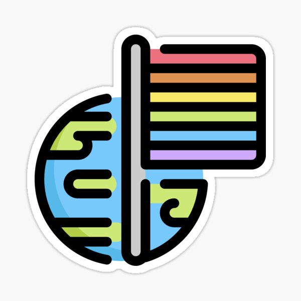"World pride flag LGBT Rainbow color" Sticker for Sale by ...
