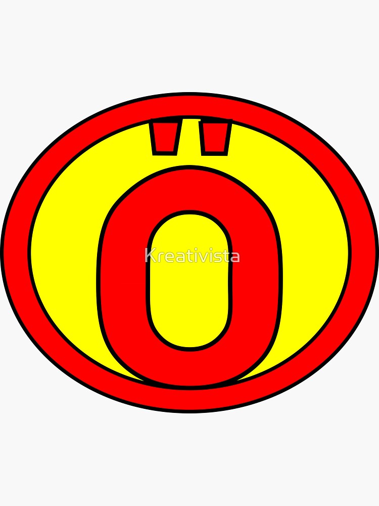 "Hero, Heroine, Superhero, Initials, Ö" Sticker for Sale by Kreativista ...