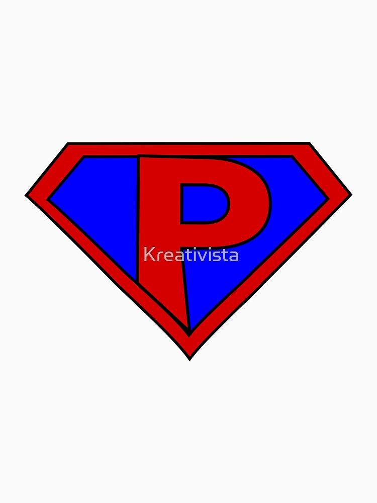 "Hero, Heroine, Superhero, Initials, P" T-shirt for Sale by Kreativista ...