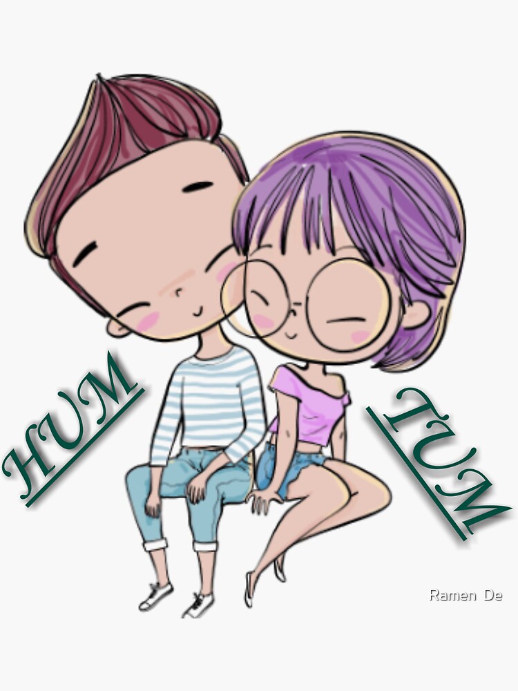 "HUM TUM" Sticker by RamenDe | Redbubble